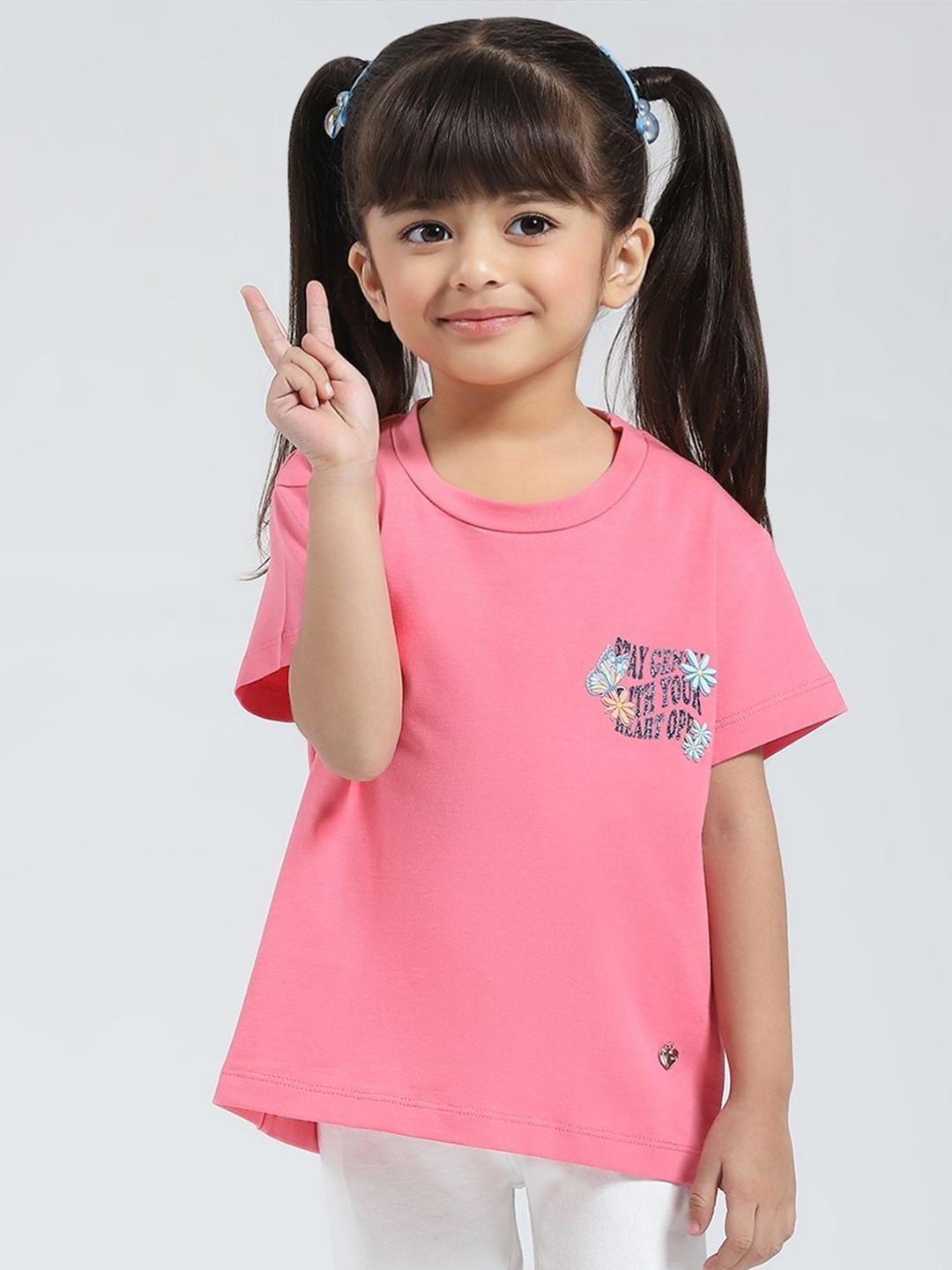 Buy Monte Carlo Girls Graphic Printed Cotton Regular Tshirt - Tshirts ...