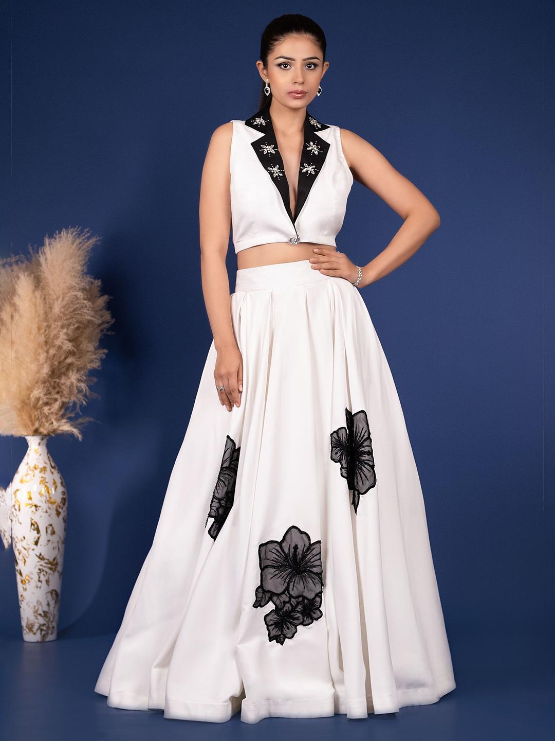 Buy THE BEHRUZ THEORY Embroidered Sequinned Ready To Wear Lehenga & - Lehenga Choli for Women ...