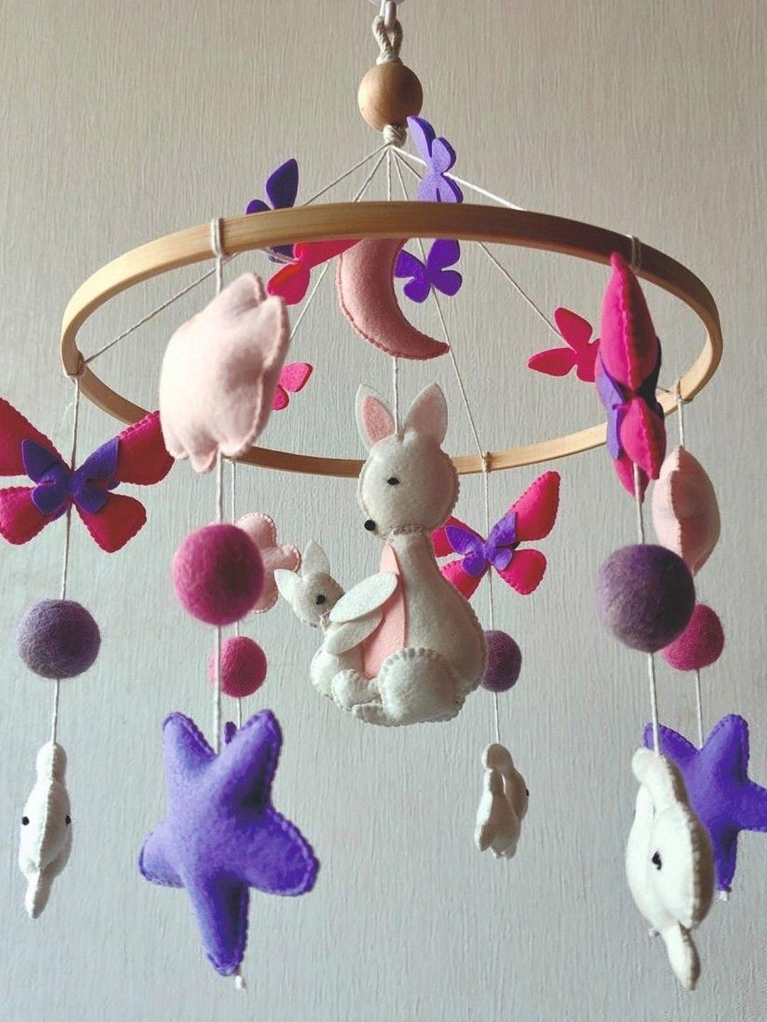 Buy BABBLE WRAP Hand Stitch Nursery Musical Cot Crib Mobile Musical Toy ...