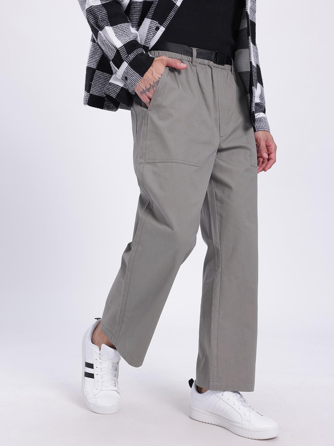 Buy Glitchez Men Baggy Drip Belted Relaxed Fit Trouser - Trousers for ...
