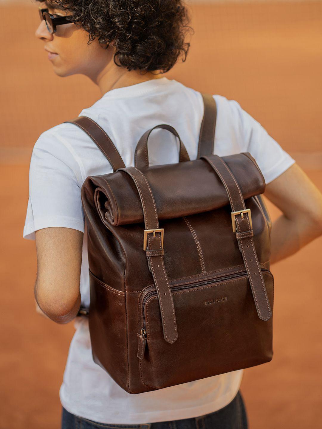 Buy MAI SOLI Toronto Vintage Brown Backpack - Backpacks for Men ...