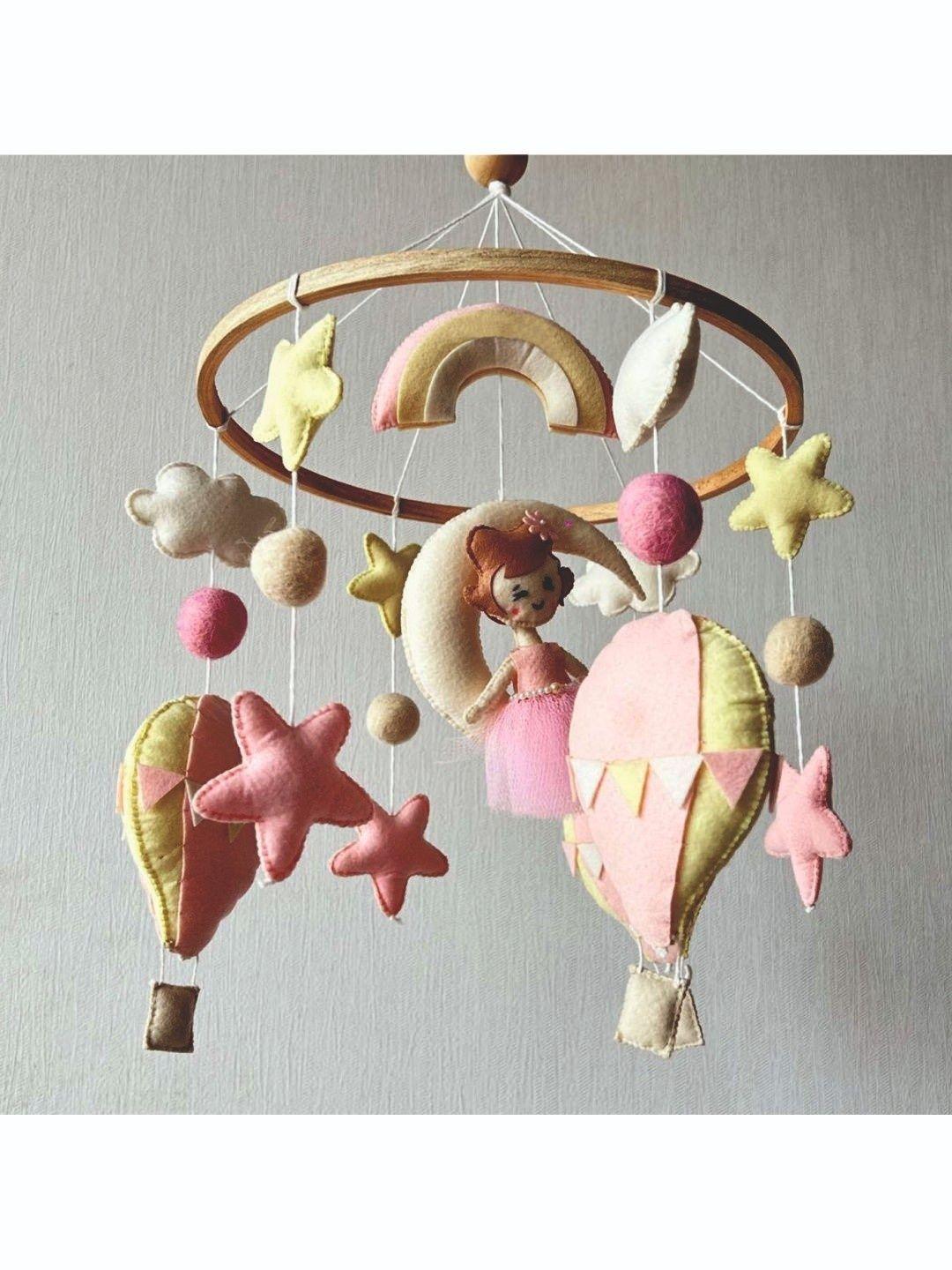 Buy BABBLE WRAP Hand Stitch Nursery Musical Cot Crib Mobile Musical Toy ...