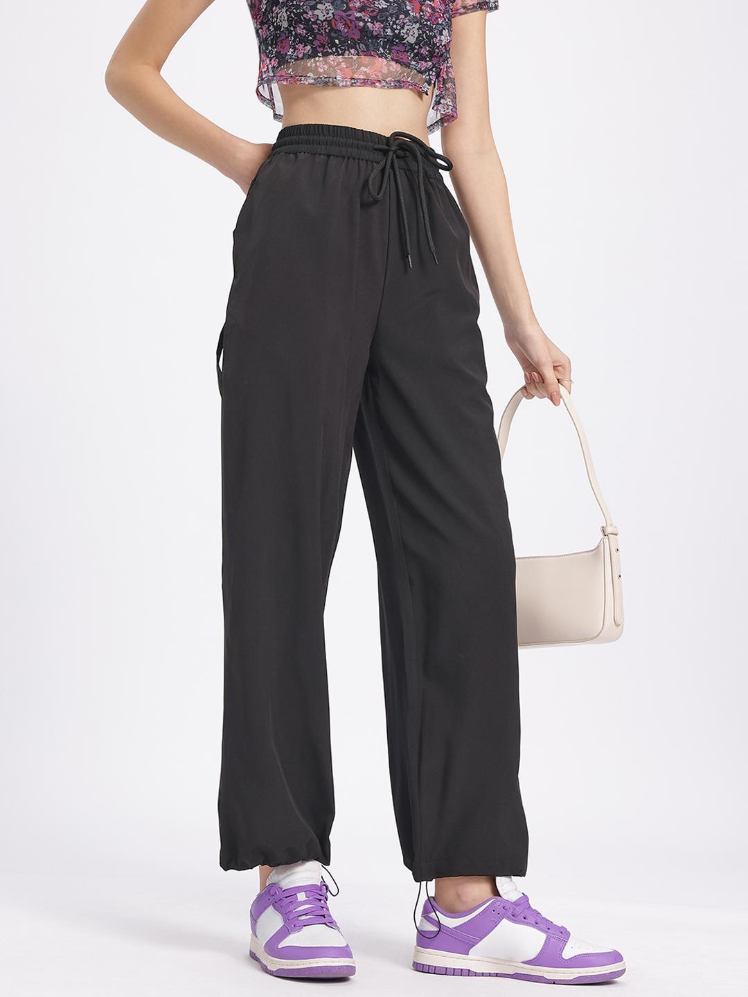 Buy Glitchez Women Toggle Trouser With Drawstrings - Track Pants for ...