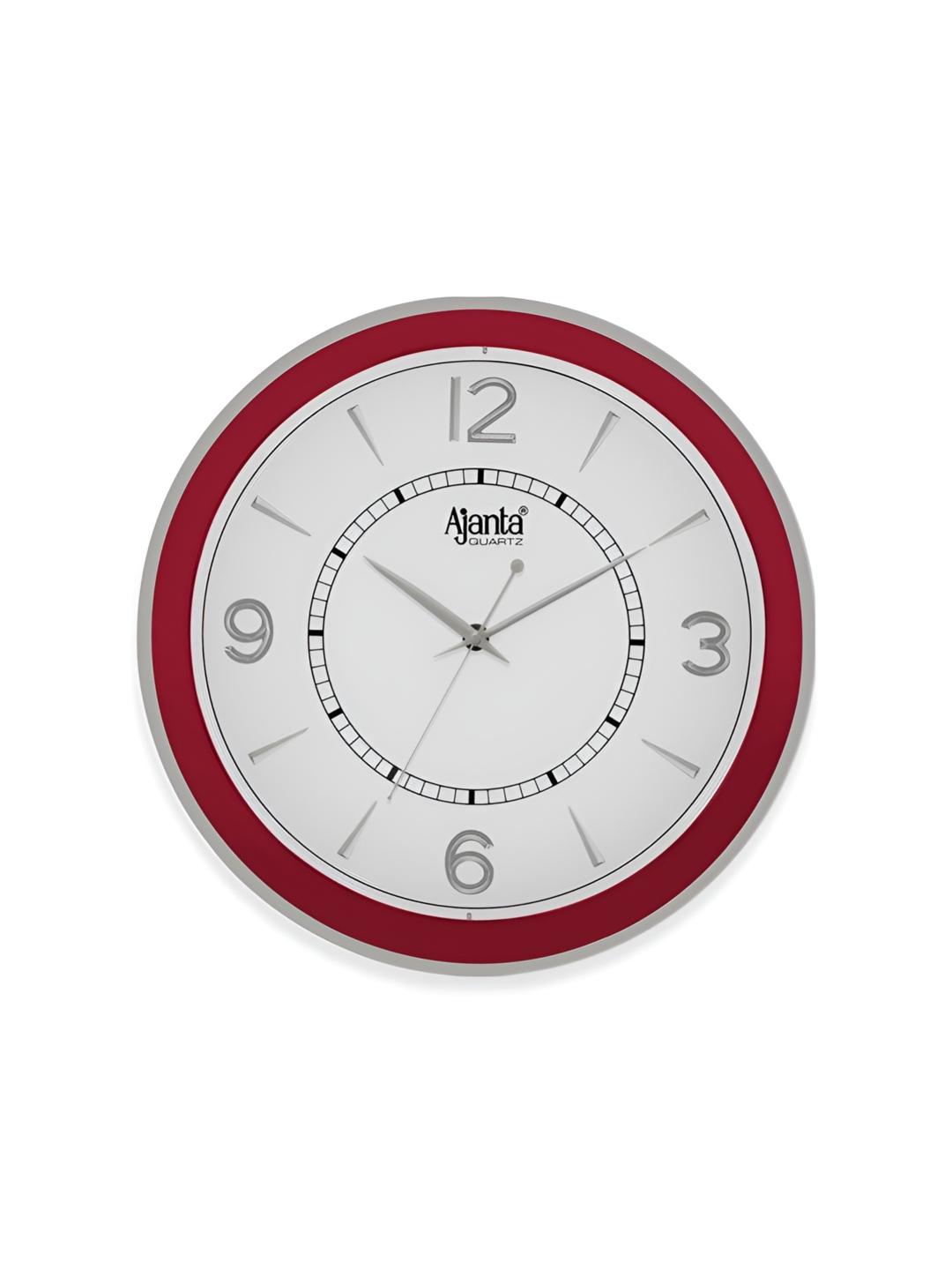 Buy Ajanta Red Wall Analogue Wall Clock - Clocks for Unisex 34290825 ...