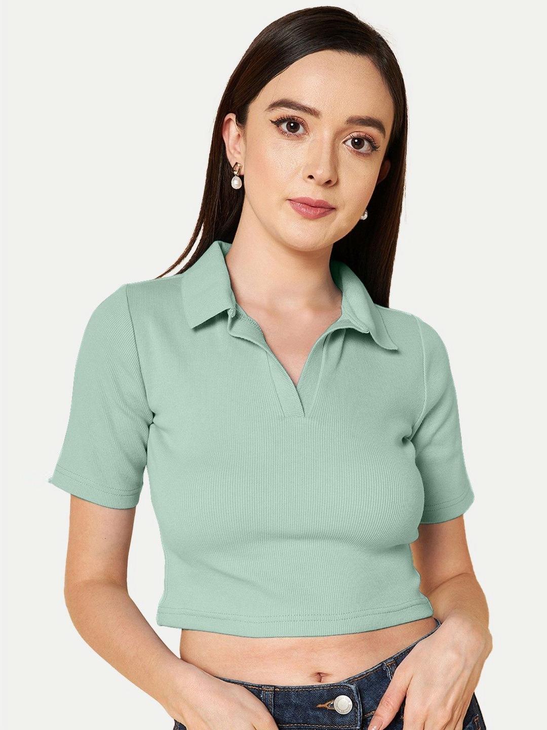 Buy Radprix Women Regular Fit Polo Collar T Shirt - Tshirts for Women ...