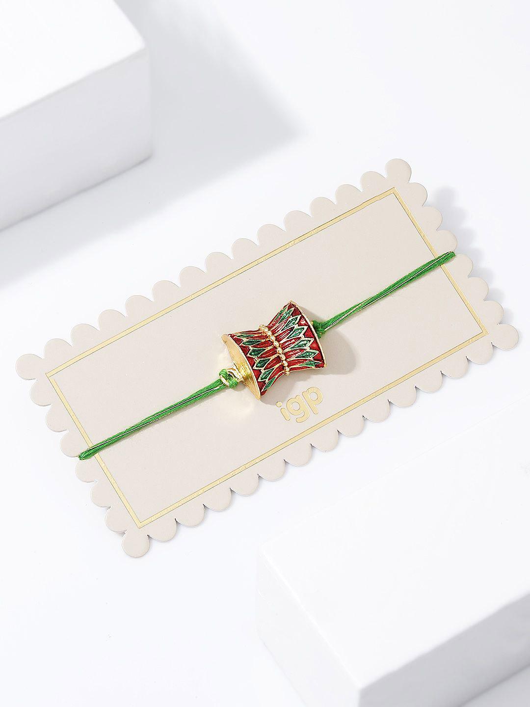 Buy IGP Thread Green Damru Rakhi - Rakhi for Unisex 34374962 | Myntra