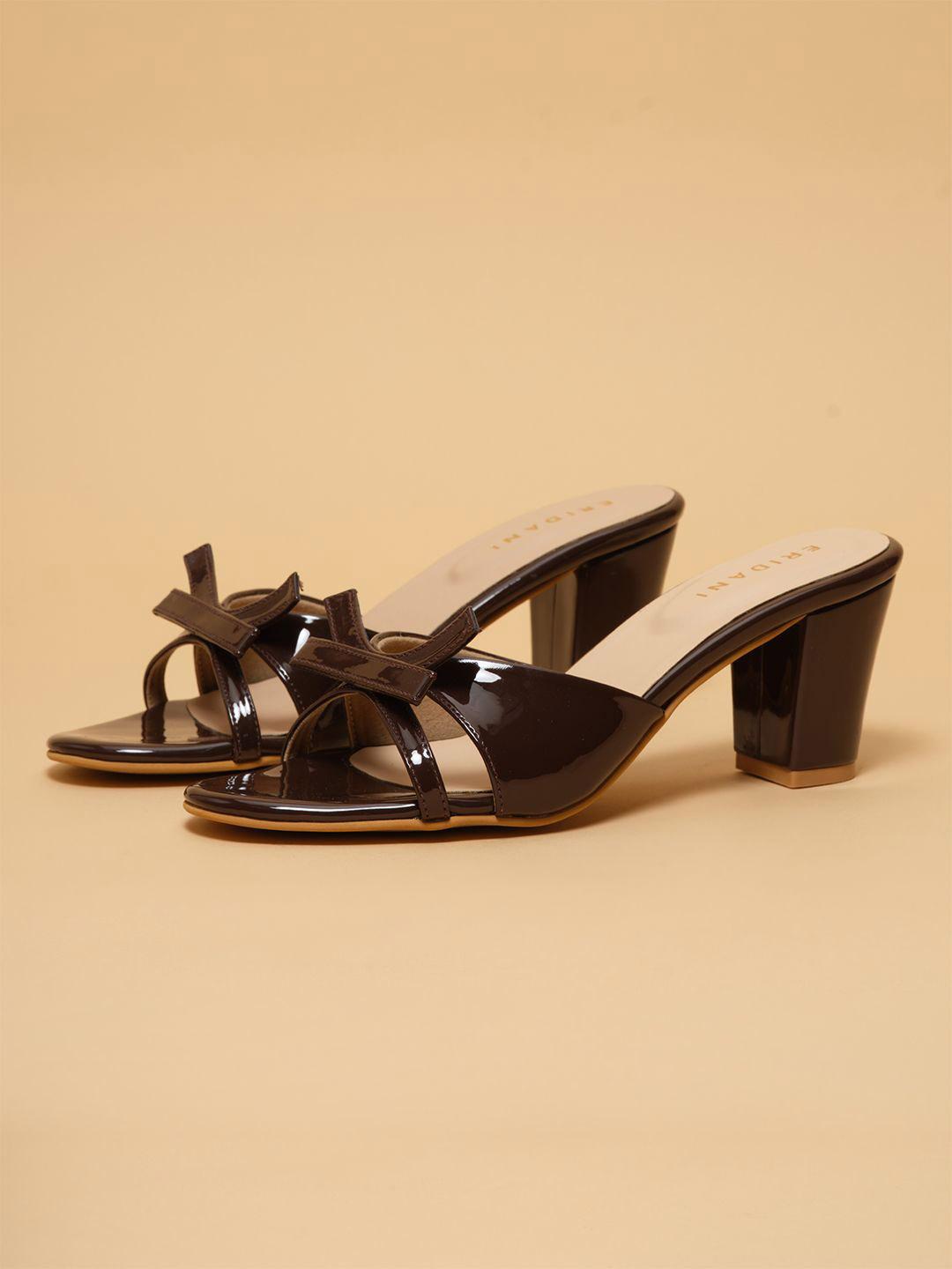 Buy ERIDANI Women Dolce Knot Block Heels Sandal - Heels for Women ...