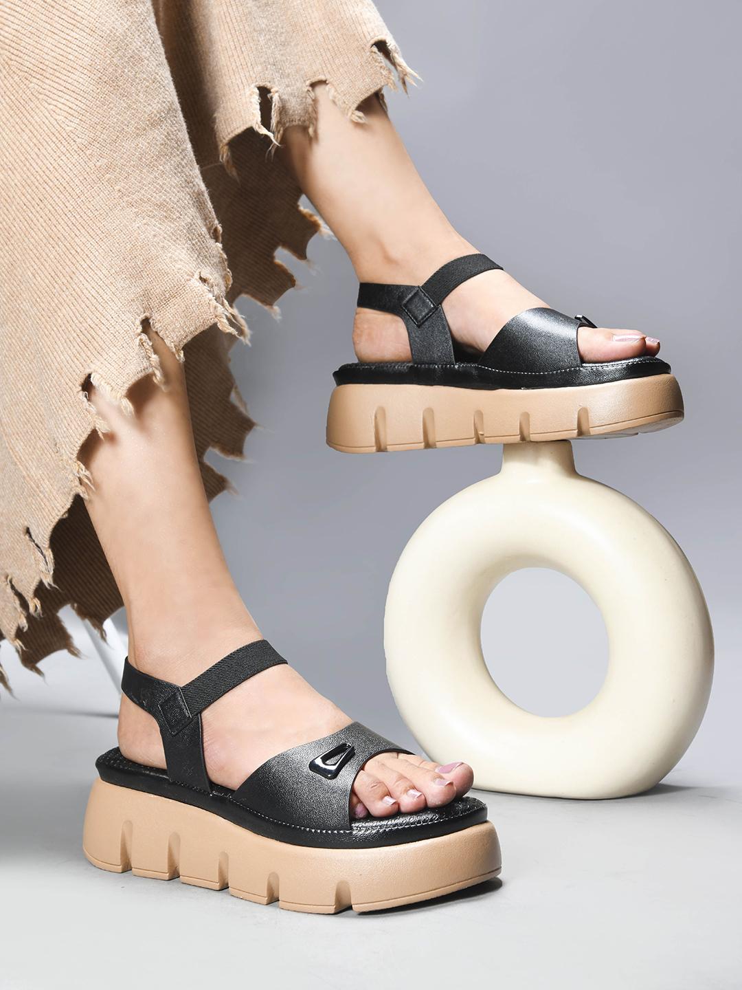 Buy SHUZ TOUCH Women Platform Sandals - Heels for Women 34419721 | Myntra