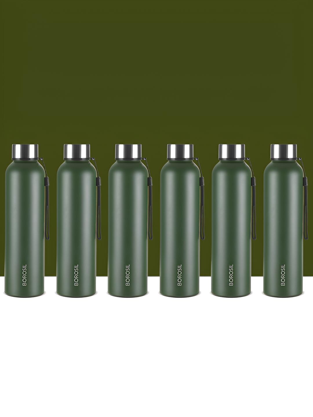 Buy BOROSIL Laguna Unisex Green Single Stainless Steel Solid Water ...