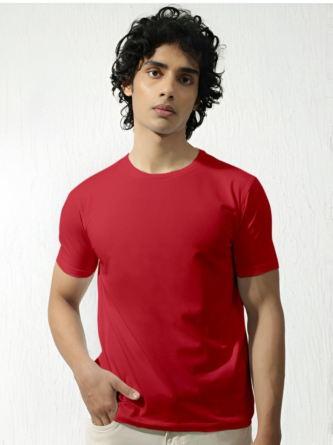Buy CASUALBUD Men Solid Round Neck T Shirt - Tshirts for Men 34475557 ...