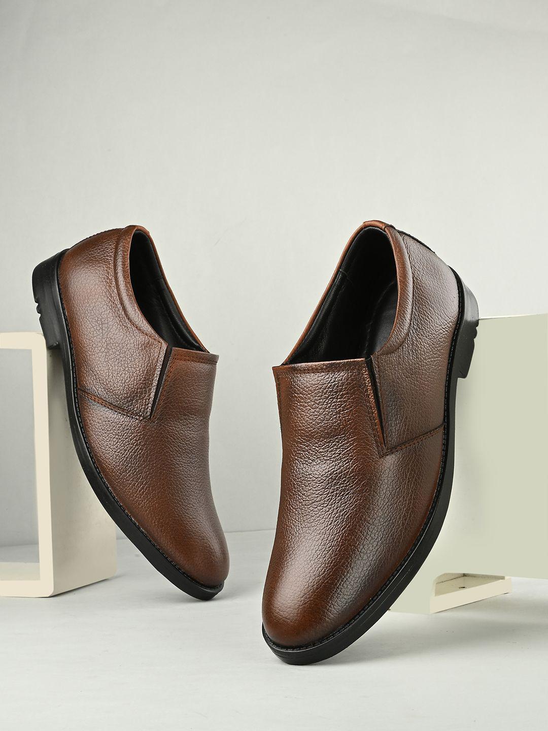 Buy HERE&NOW Men Leather Formal Slip Ons - Formal Shoes for Men ...