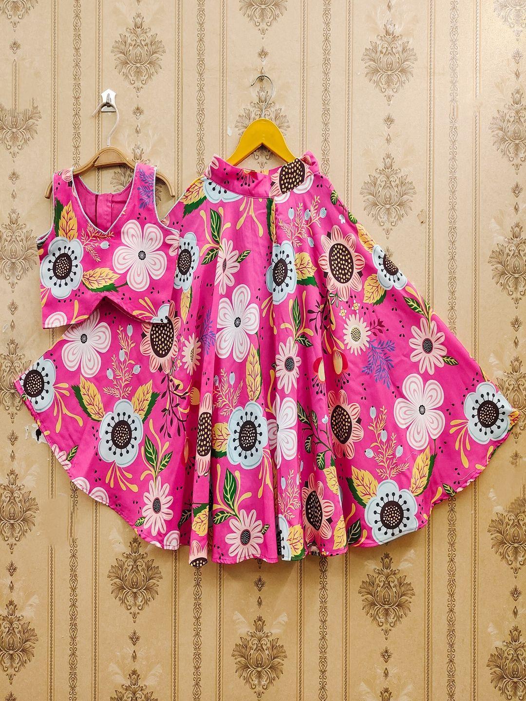 Buy Tejam Girls Floral Printed Ready To Wear Lehenga Choli - Lehenga ...