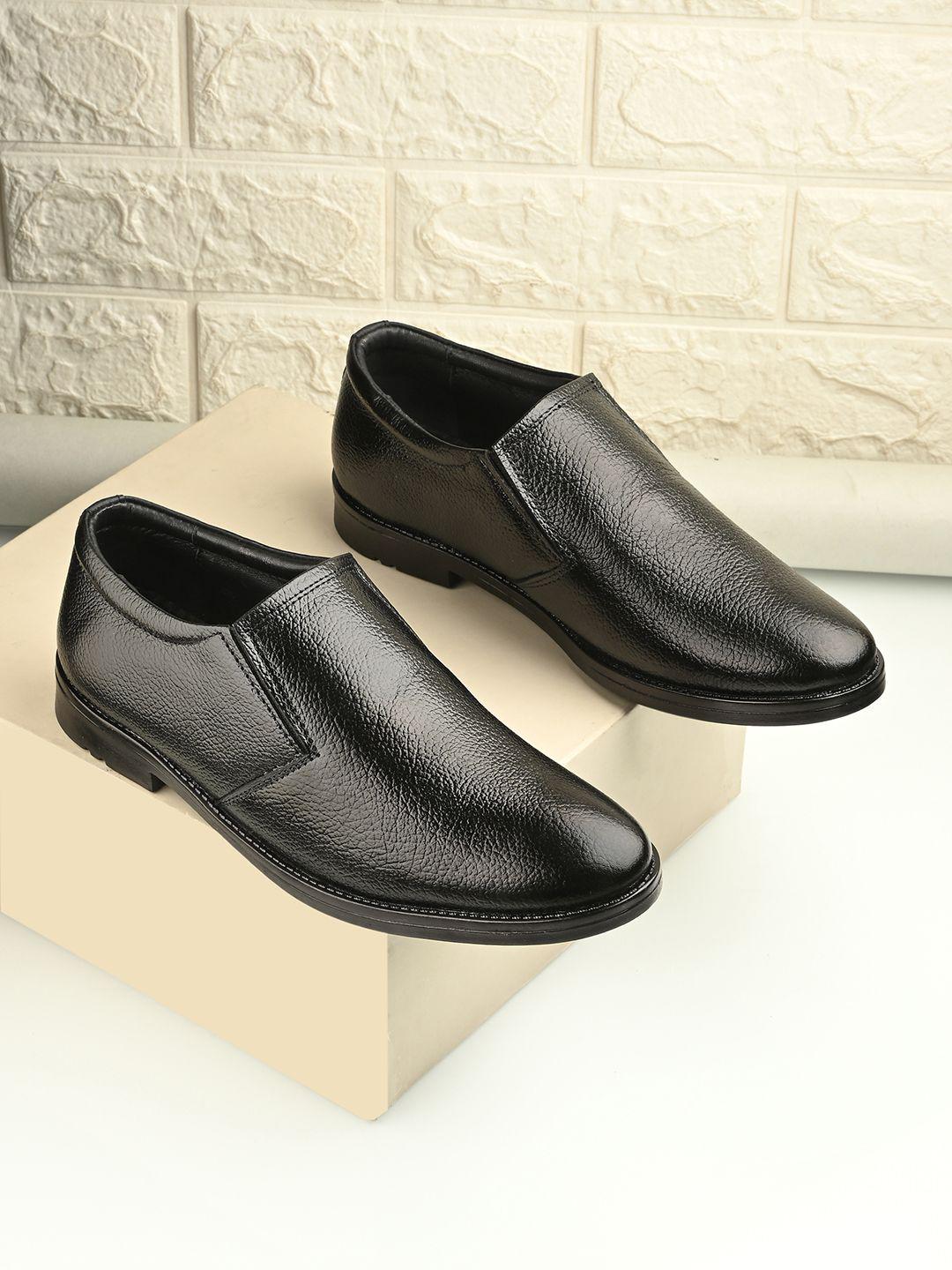 Buy HERE&NOW Men Solid Leather Formal Slip Ons - Formal Shoes for Men ...