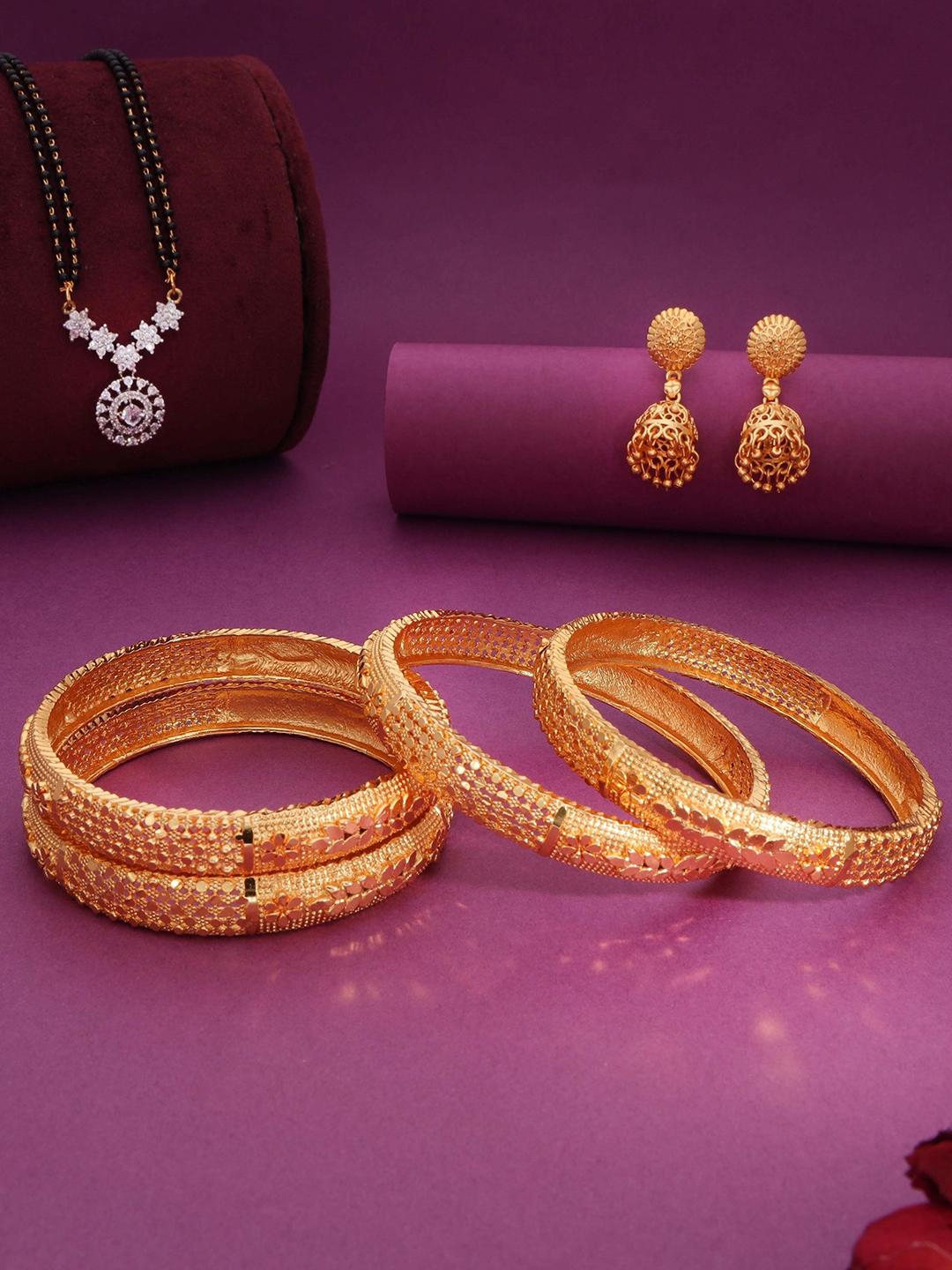 Buy Anouk Gold Plated Artificial Stones Studded Contemporary Shaped ...