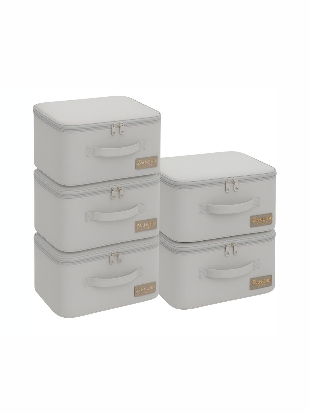Buy Panchhi Store Set Of 5 Solid Regular Multi Utility Wardrobe Drawer ...