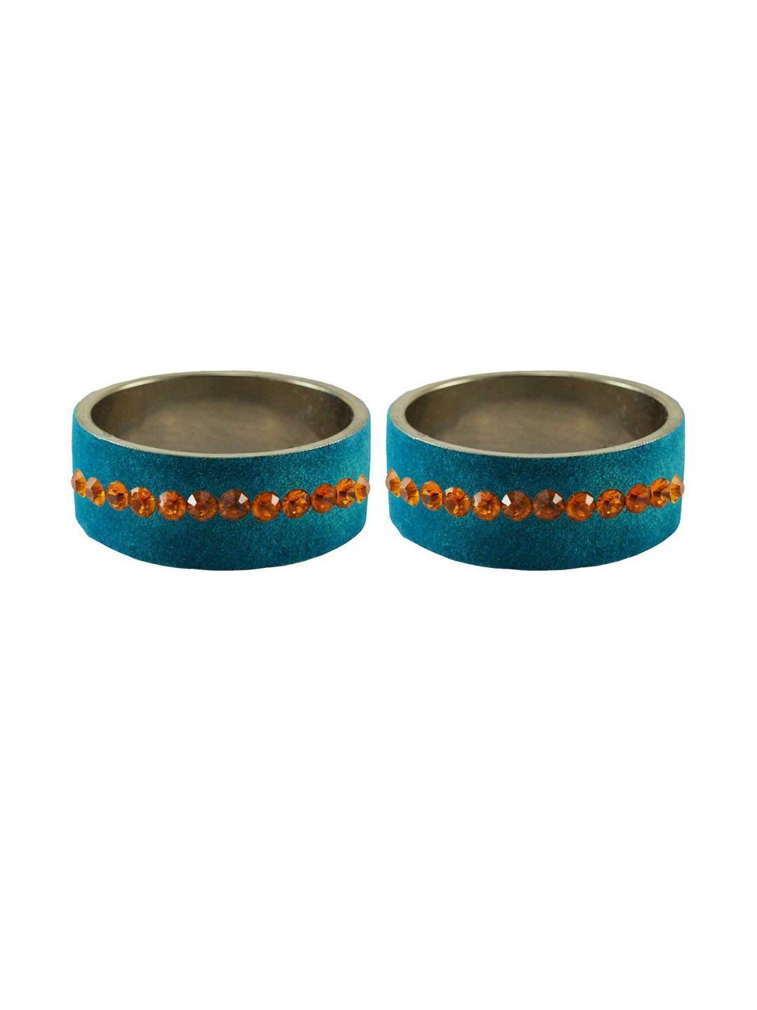 Buy Vidhya Kangan Firozi Stone Stud Brass Bangle - Bangle for Women ...