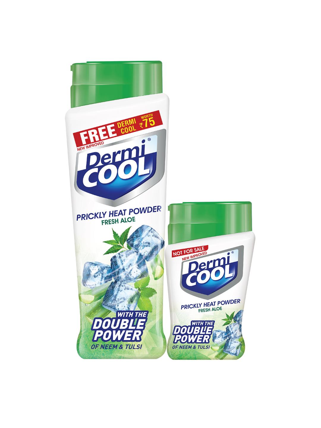 Buy DermiCOOL Set Of 2 Fresh Aloe Prickly Heat Powder 150 G + 60 G ...