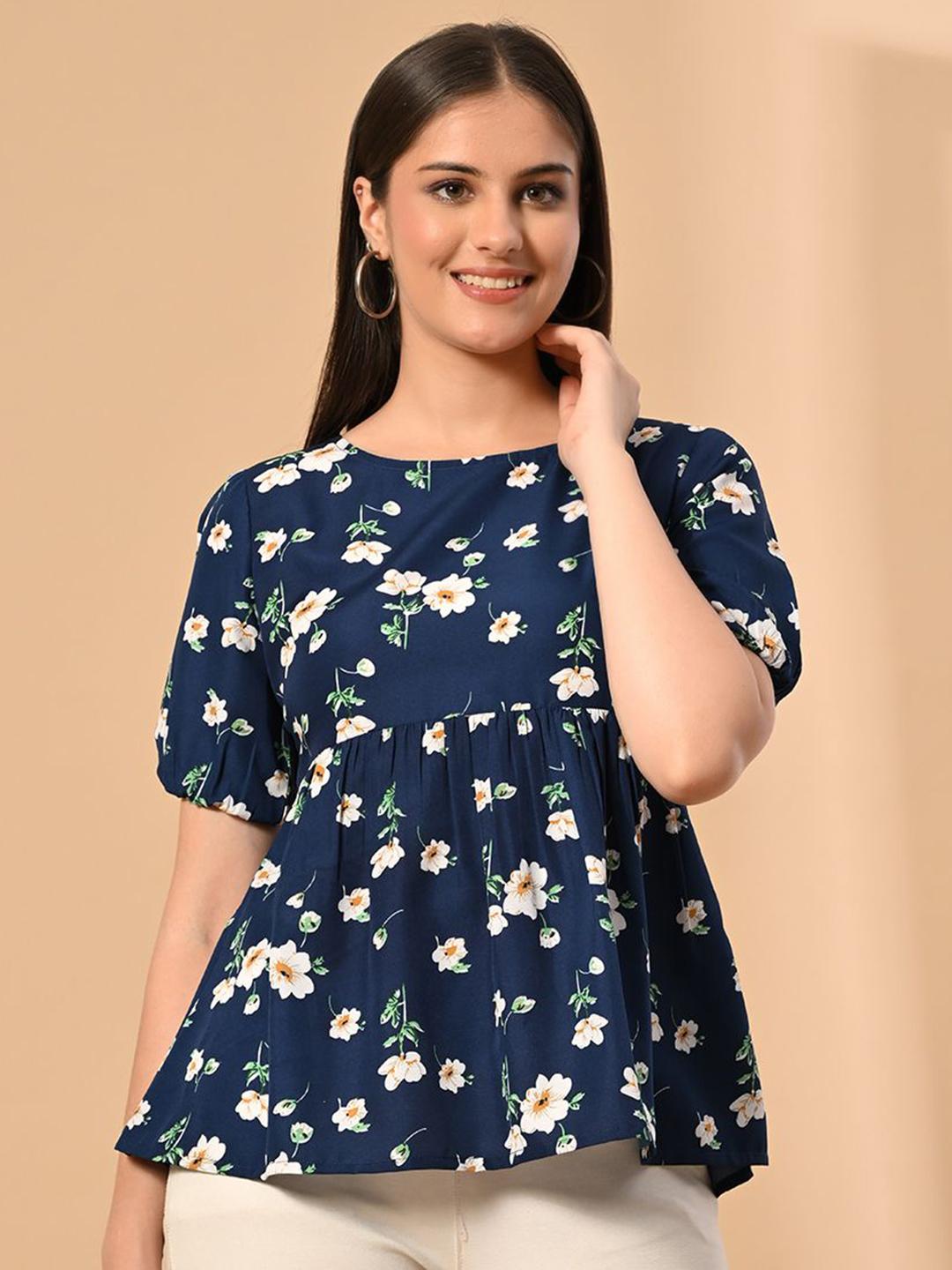 Buy MEESAN Floral Printed Empire Top - Tops for Women 34467529 | Myntra