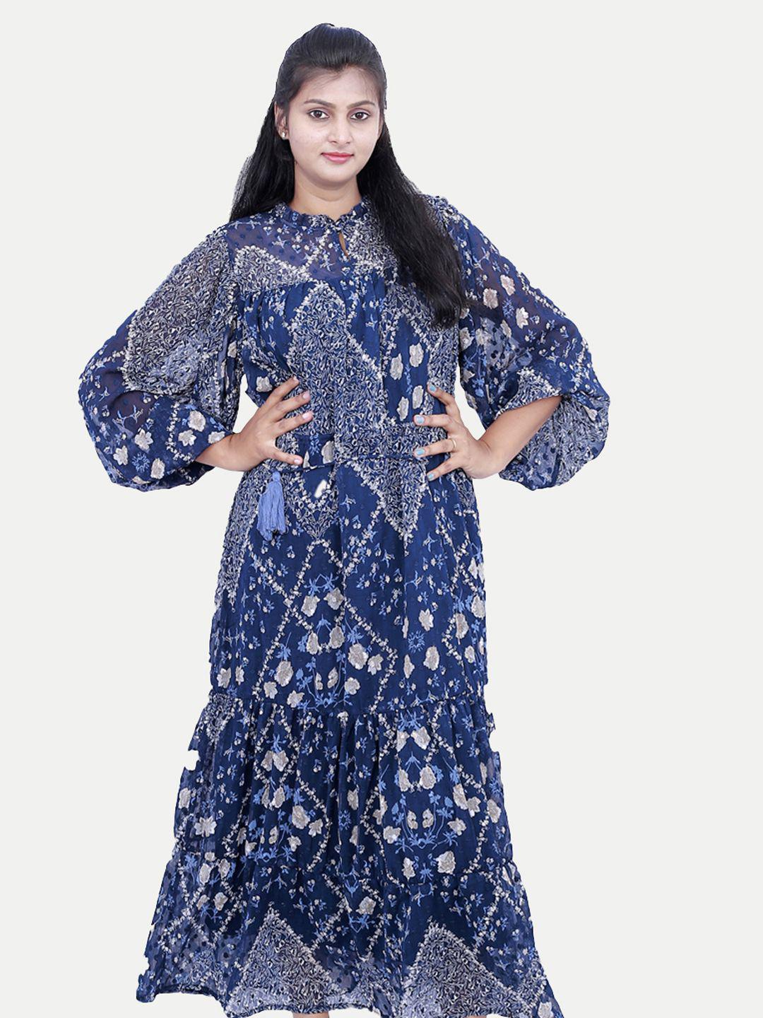 Buy Radprix Women Floral Printed Puff Sleeve Maxi Dress - Dresses for ...
