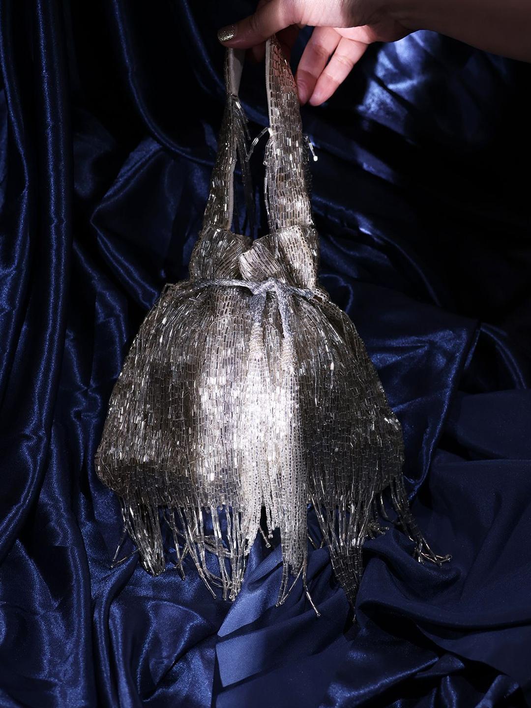 Buy Tasna Embellished Structured Handheld Bag - Handbags for Women ...