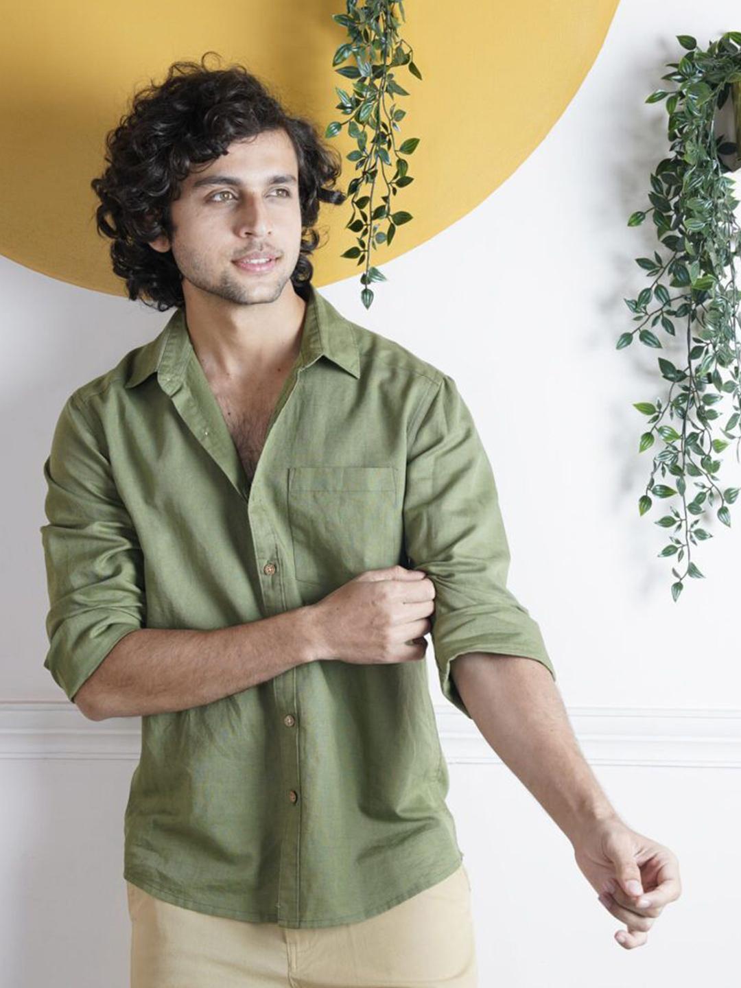 Buy BOMBAY TROOPER Relaxed Linen Cotton Casual Shirt - Shirts for Men ...
