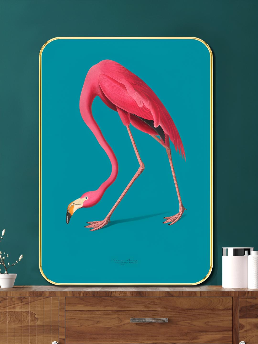 Buy SAF Blue & Pink Flamingo Printed Wall Art - Wall Art for Unisex ...