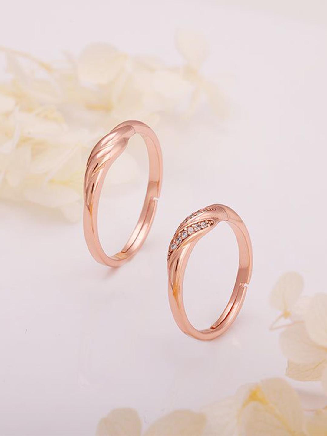 Buy GIVA Rose Gold Couple Goals Ring - Ring for Women 34496573 | Myntra