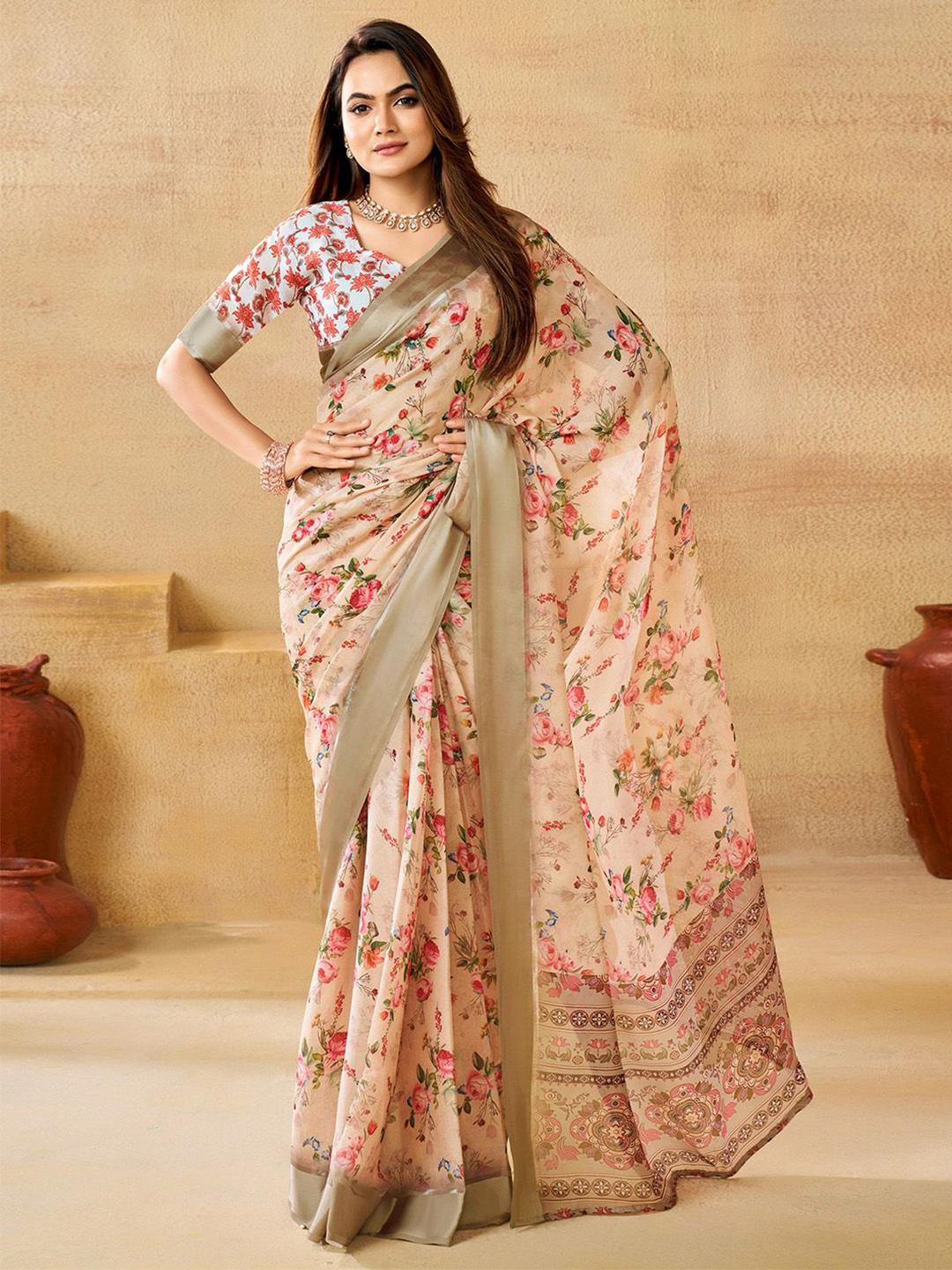 Buy Satrani Floral Zari Ready To Wear Saree - Sarees for Women 34516726 ...