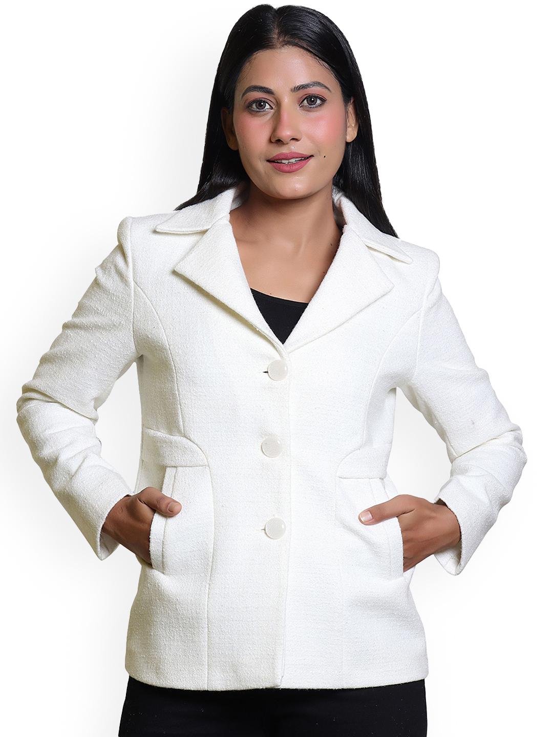 Buy Hallinton Self Design Shimmered Short Overcoat - Coats for Women ...
