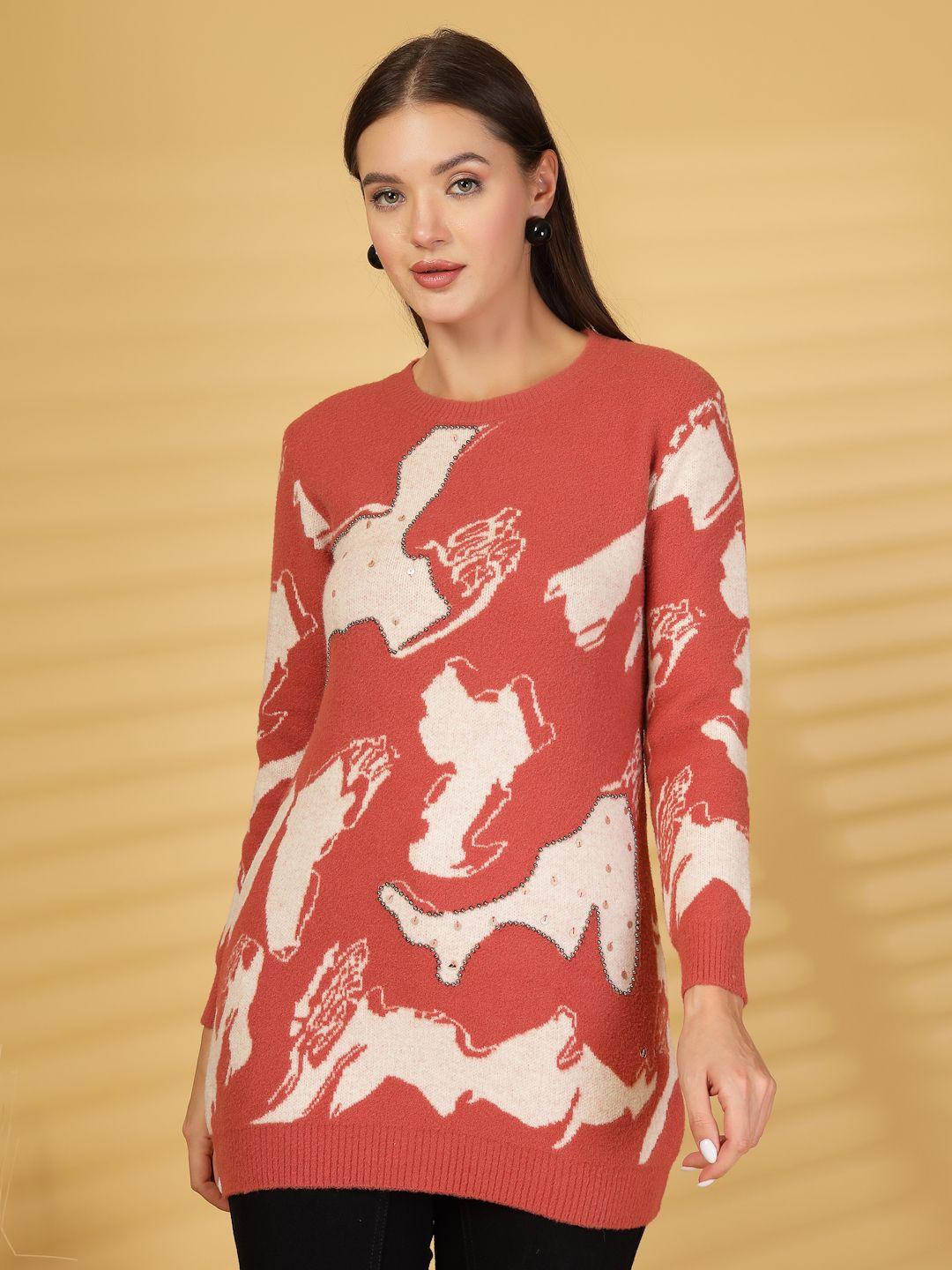 Buy Juelle Women Printed Longline Pullover - Sweaters for Women ...