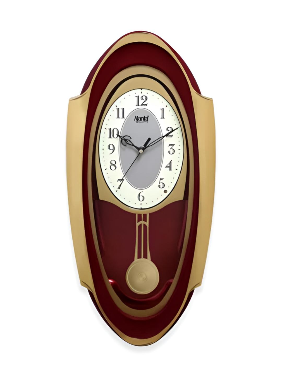 Buy Ajanta Red Classic Musical Pendulum Wall Clock - Clocks for Unisex ...