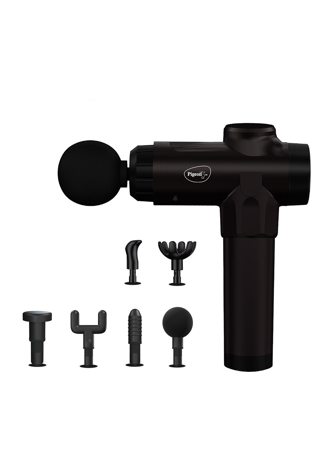 Buy Pigeon Vibe Gun Massager With 6 Replaceable Heads Black - Cleansing ...
