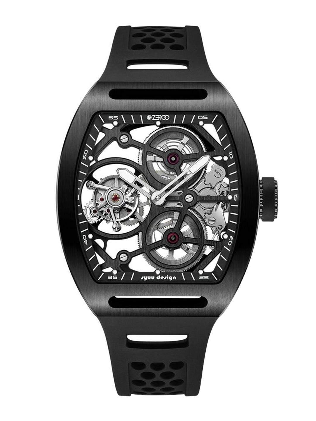 Buy ZEROO THE ARCHER Men Skeleton Dial Analogue Watch ZT004 01BBK ...