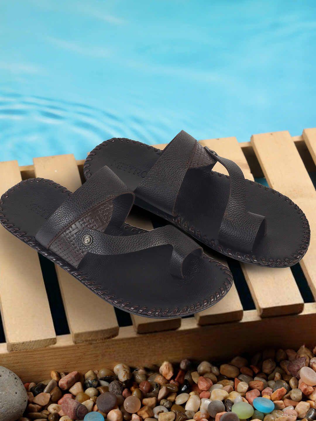 Buy Metro Men Leather Comfort One Toe Sandals - Sandals for Men ...
