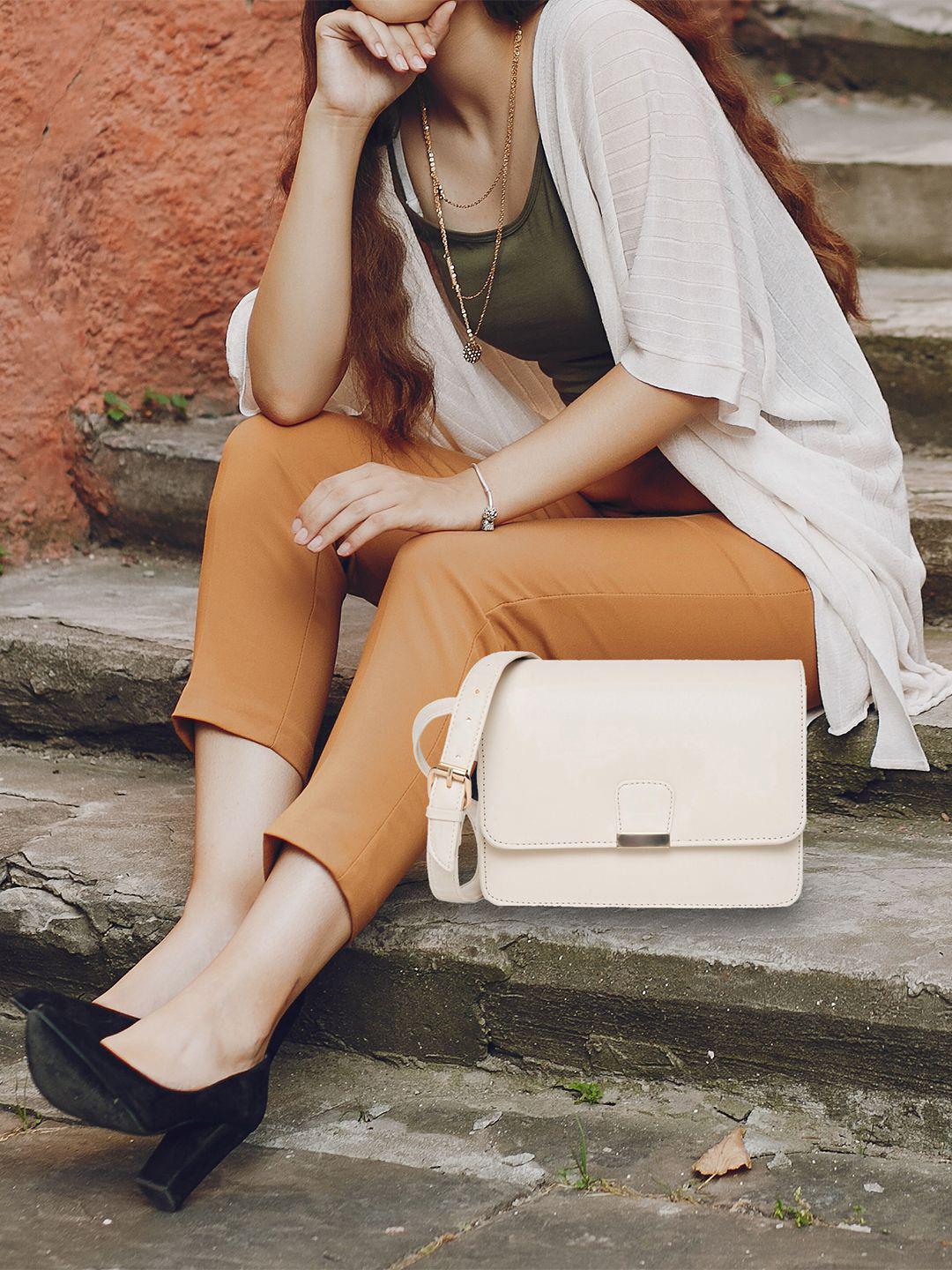 Buy ADISA Women Solid Structured Sling Bag - Handbags for Women ...