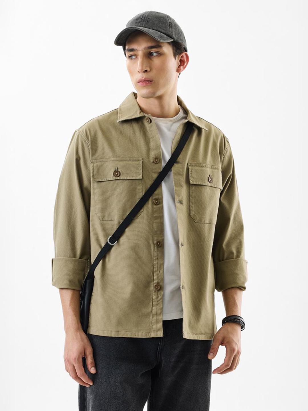 Buy Snitch Men Solid Casual Shacket - Shackets for Men 34635357 | Myntra