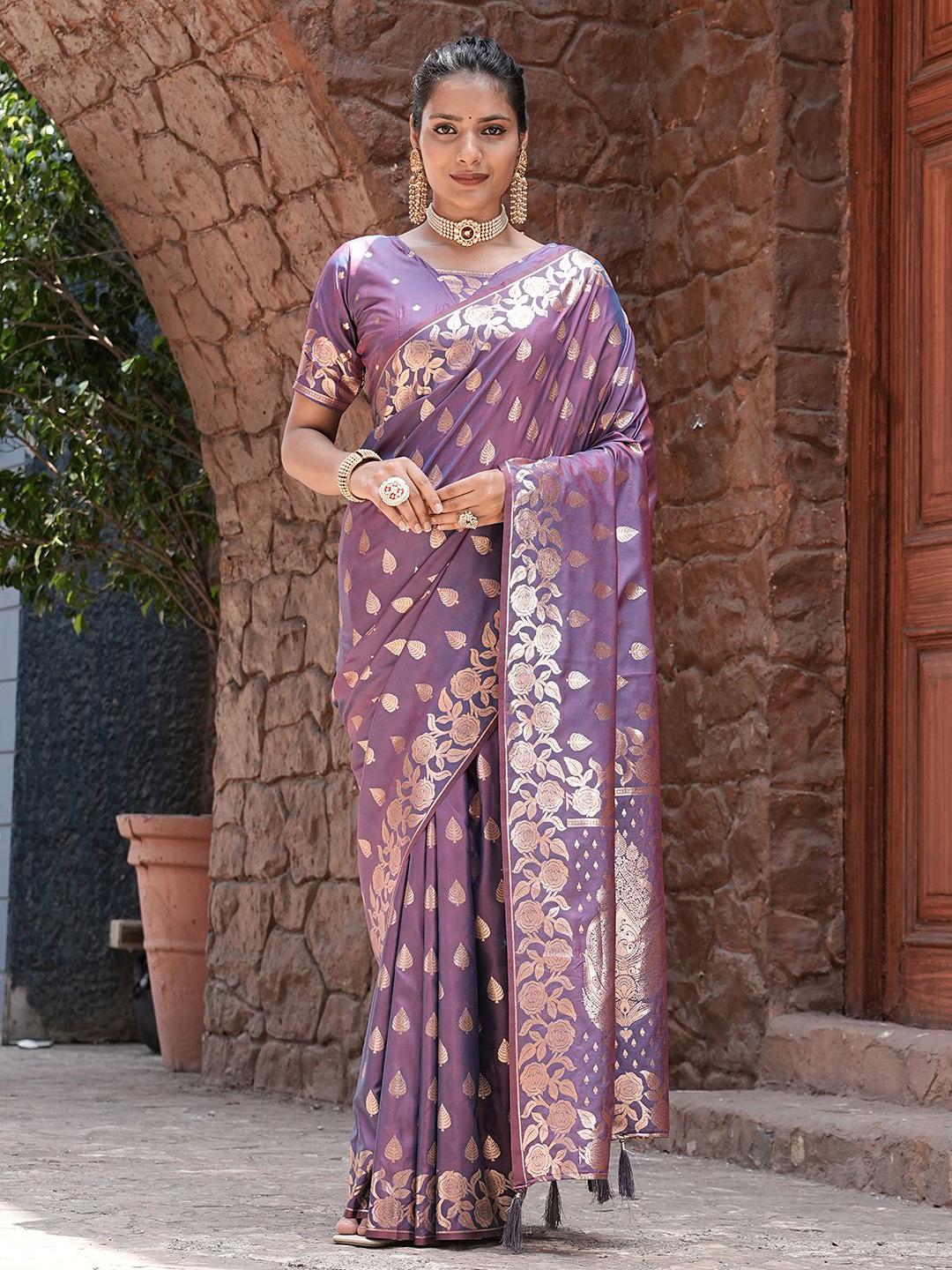 Buy Varanga Woven Design Zari Banarasi Saree - Sarees for Women ...