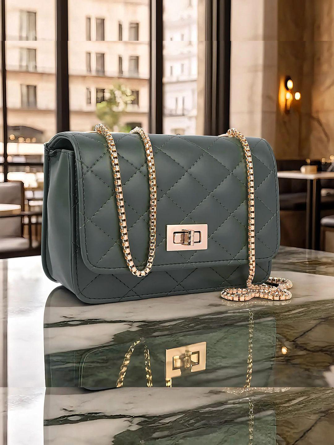 Buy ADISA Structured Sling Bag With Gold Chain - Handbags for Women ...