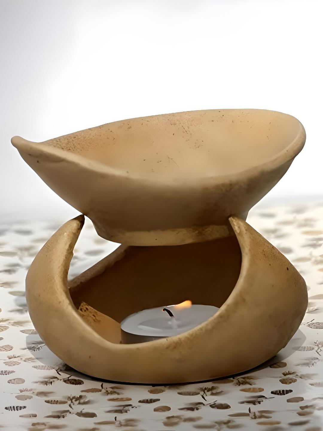 Buy INDIAN ROYALS Beige Ceramic Aroma OilDiffuser - Aroma Oil Diffusers ...