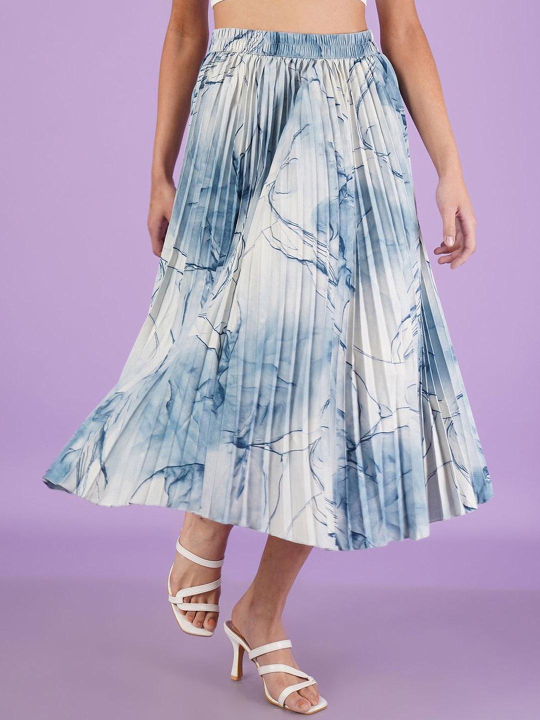 Buy LookShine Abstract Printed A Line Midi Skirt - Skirts for Women ...