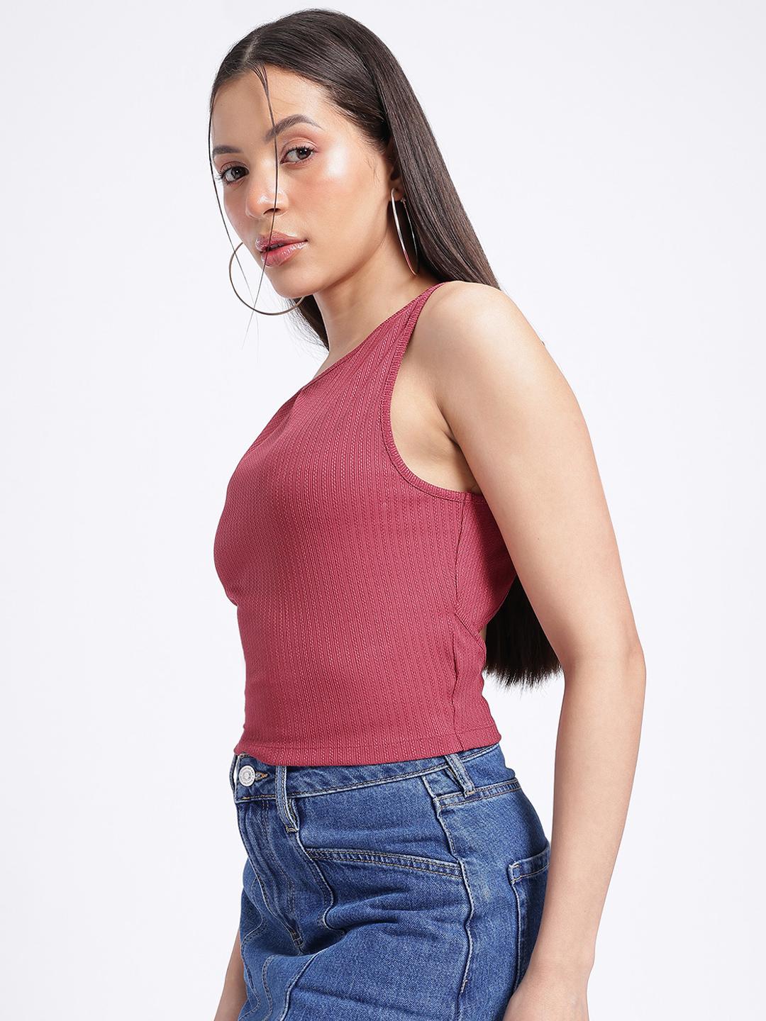 Buy Glitchez Self Design Cut Out Back Top - Tops for Women 32039125 ...