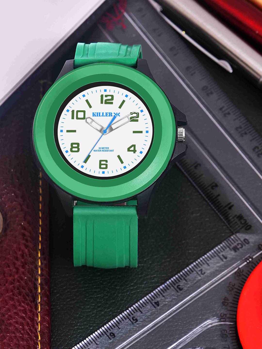 Buy Killer Men Brass Dial & Straps Analogue Watch Timewear 8011GW White ...