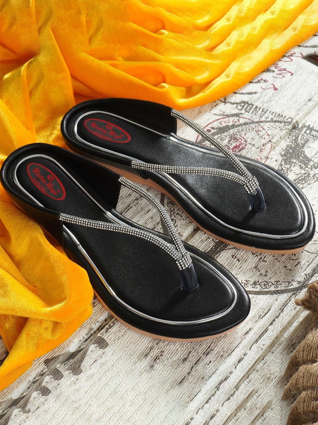 Buy MADAM MAYA Women Embellished Open Toe Flatform Heels - Heels for ...