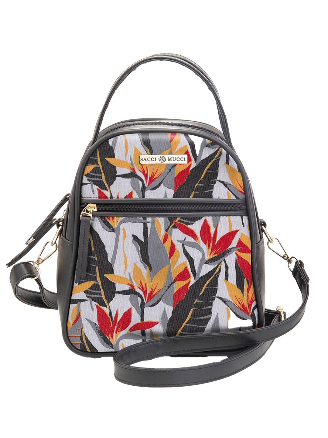 Buy Sacci Mucci Women Floral Printed Shoulder Bag With Zip Detail ...