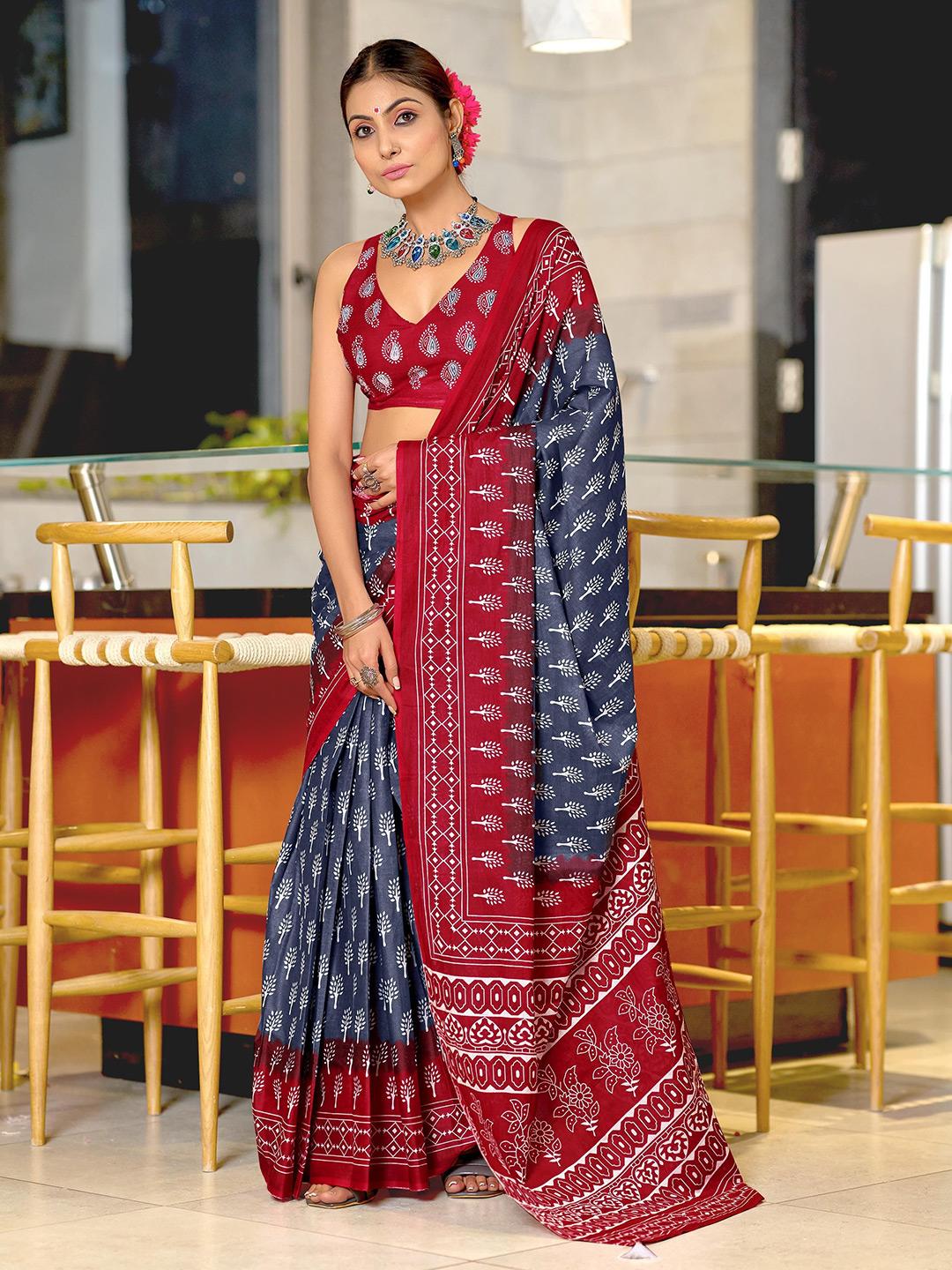 Buy LeeliPeeri Designer Batik Block Printed Mulmul Cotton 1 Minute ...