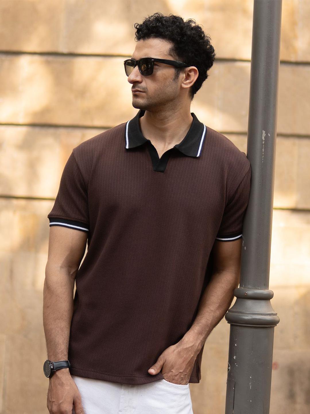 Buy Powerlook Men Polo Collar Oversized T Shirt - Tshirts for Men ...