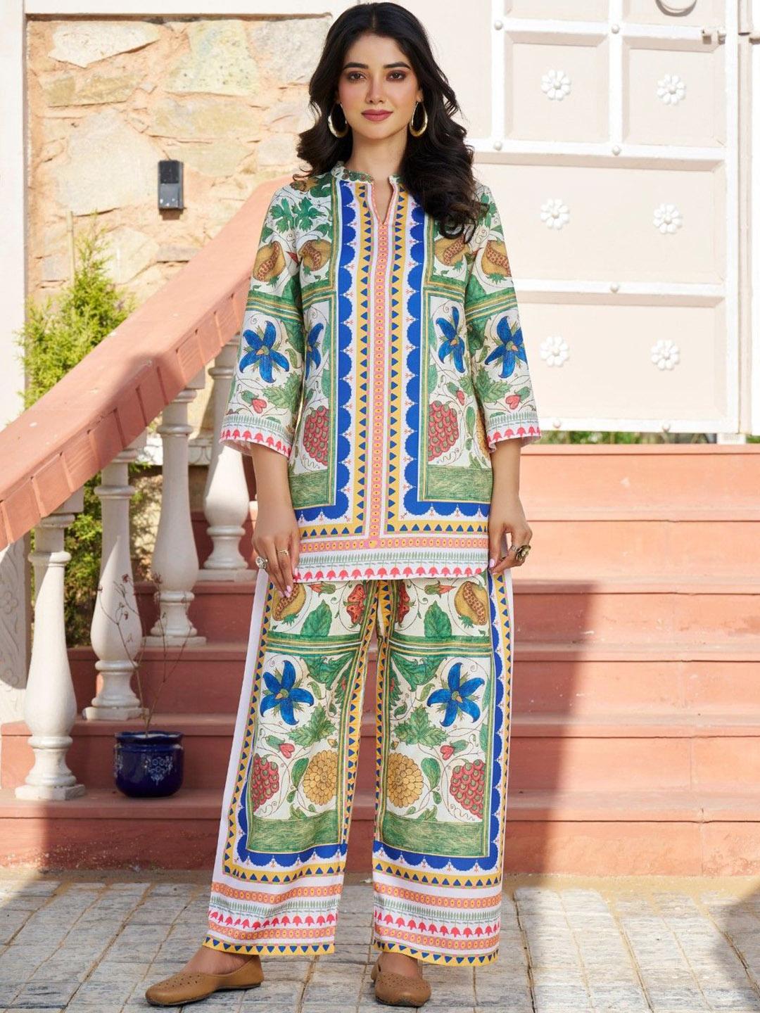 Buy AUTUMN LANE Vastramaya Rainbow Cotton Co Ord Set - Co Ords for ...