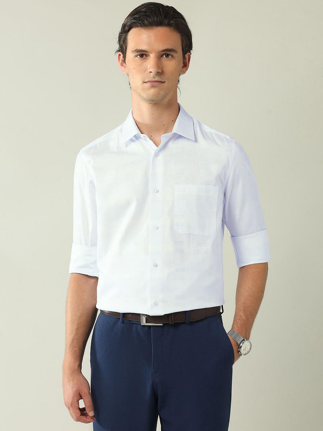 Buy AD By Arvind Regular Fit Striped Cotton Shirt - Shirts for Men ...