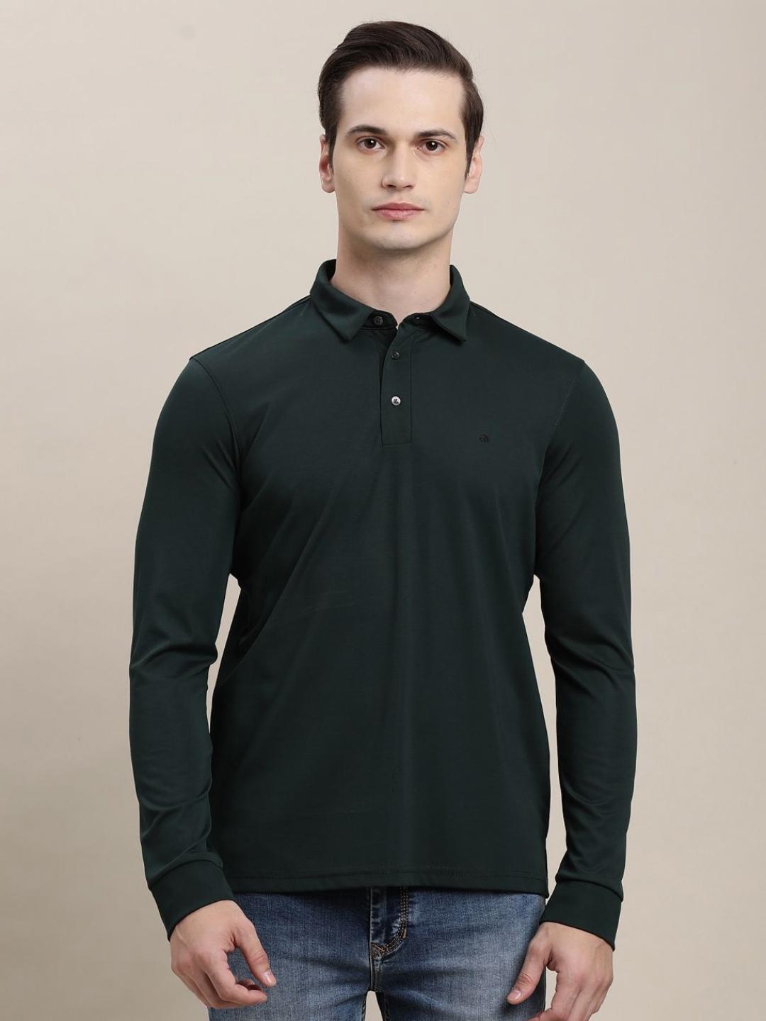 Buy Turtle Polo Collar Cotton Stretch Pocket Detail Slim Fit T Shirt ...