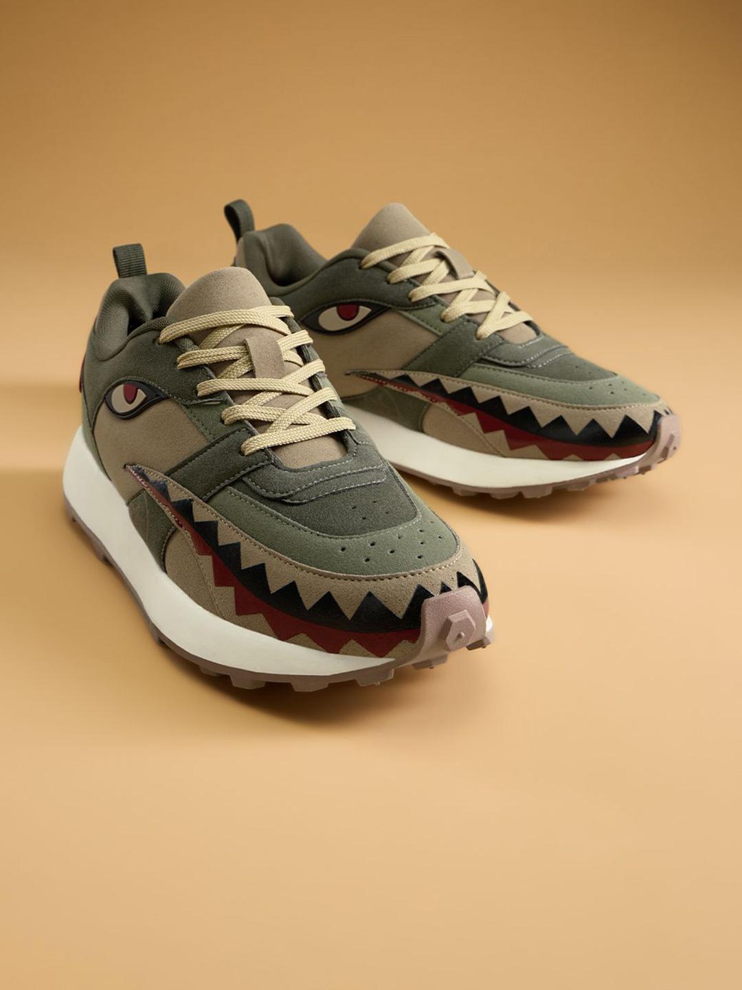 Buy The Souled Store Men Warhead Printed Multicolor Suede And TPR Low ...